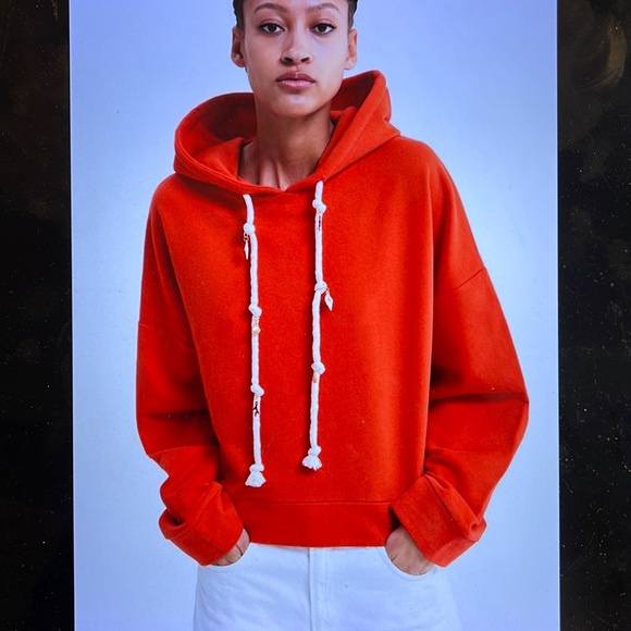 Zara | Tops | Zara Hooded Sweatshirt With Shell Charms | Poshmark